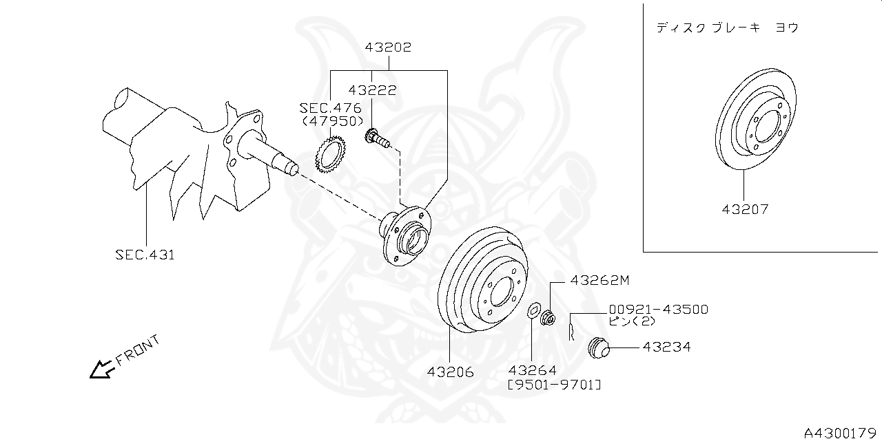 43222-41B00 - Nissan - Bolt, Hub - Nengun Performance