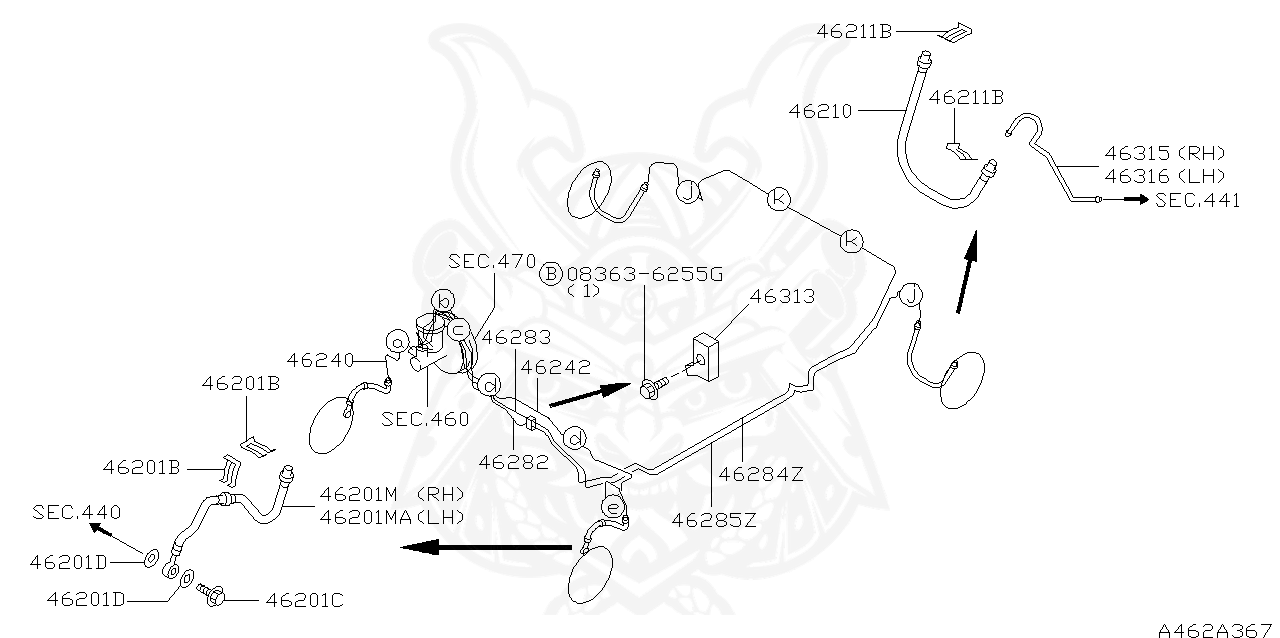 46206-M0200 - Nissan - Spring, Lock Brake Hose - Nengun Performance