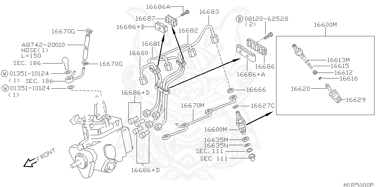16626-43G00 - Nissan - Gasket, Nozzle - Nengun Performance