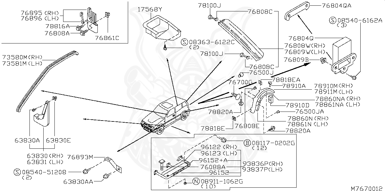 76848-51S00 - Nissan - Grommet - Nengun Performance