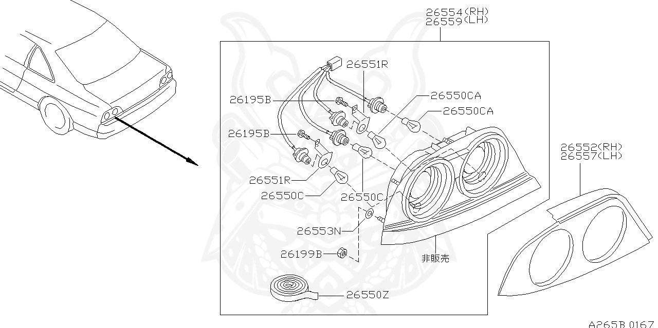 26553-D5500 - Nissan - Packing, Rear Combination Lamp - Nengun Performance