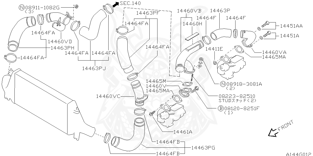 14465-05U11 - Nissan - Gasket, Inlet Tube - Nengun Performance