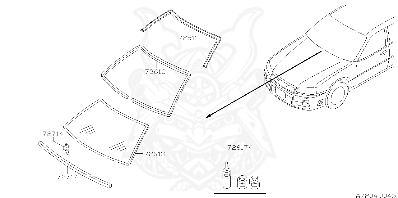 72714-0P005 - Nissan - Spacer, Glass - Nengun Performance