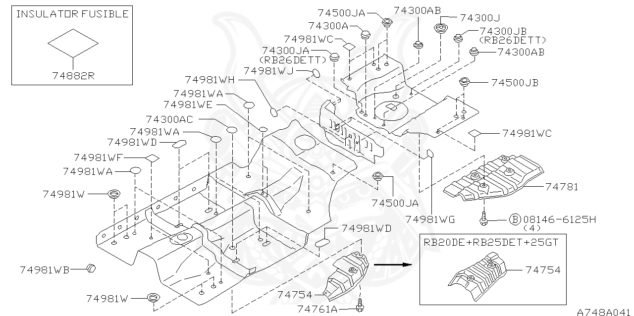 64890-U7400 - Nissan - Drain Hole Cover - Nengun Performance