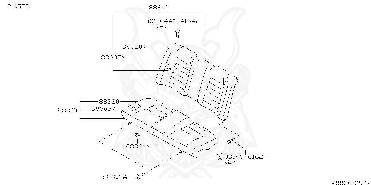 88304-51E00 - Nissan - Clip, Rear Seat - Nengun Performance