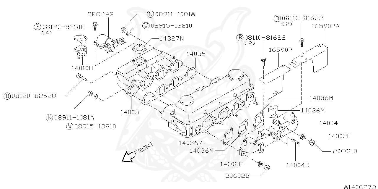 20602-41G00 - Nissan - Nut, Front Pipe - Nengun Performance