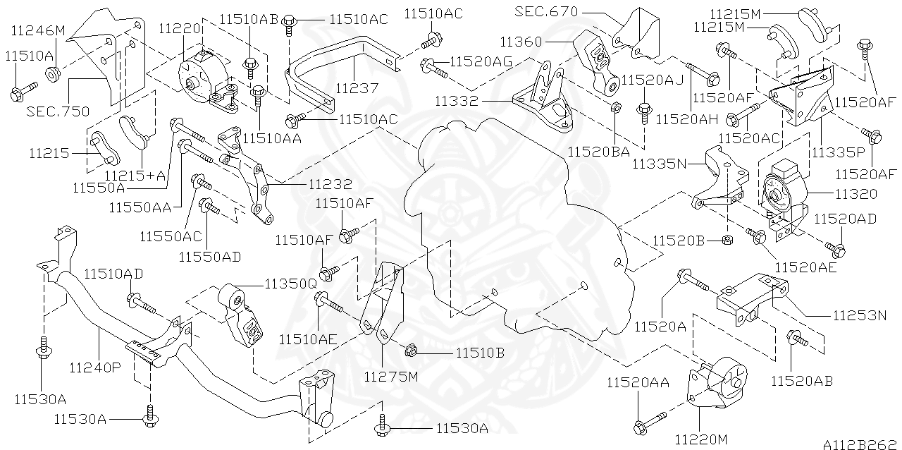 11213-60Y00 - Nissan - Bolt - Nengun Performance