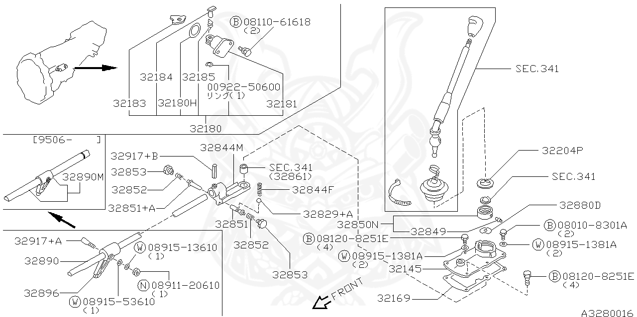 32870-V5003 - Nissan - Socket Assembly, Control Lever - Nengun Performance
