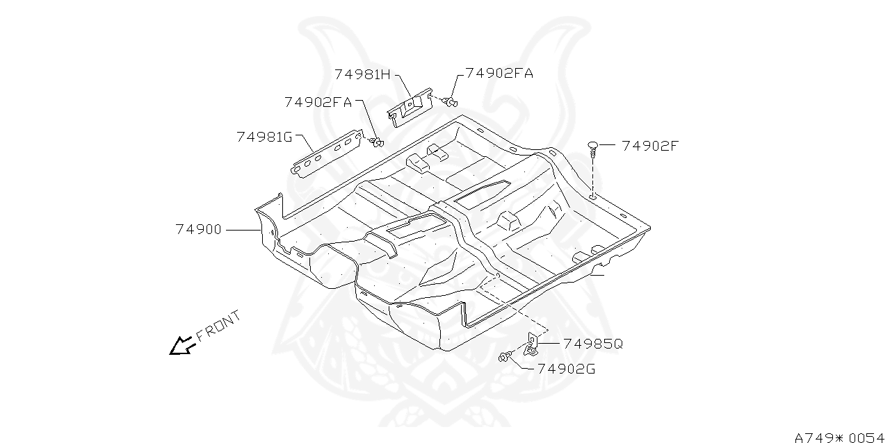 74985-40U00 - Nissan - Bracket, Carpet Front - Nengun Performance