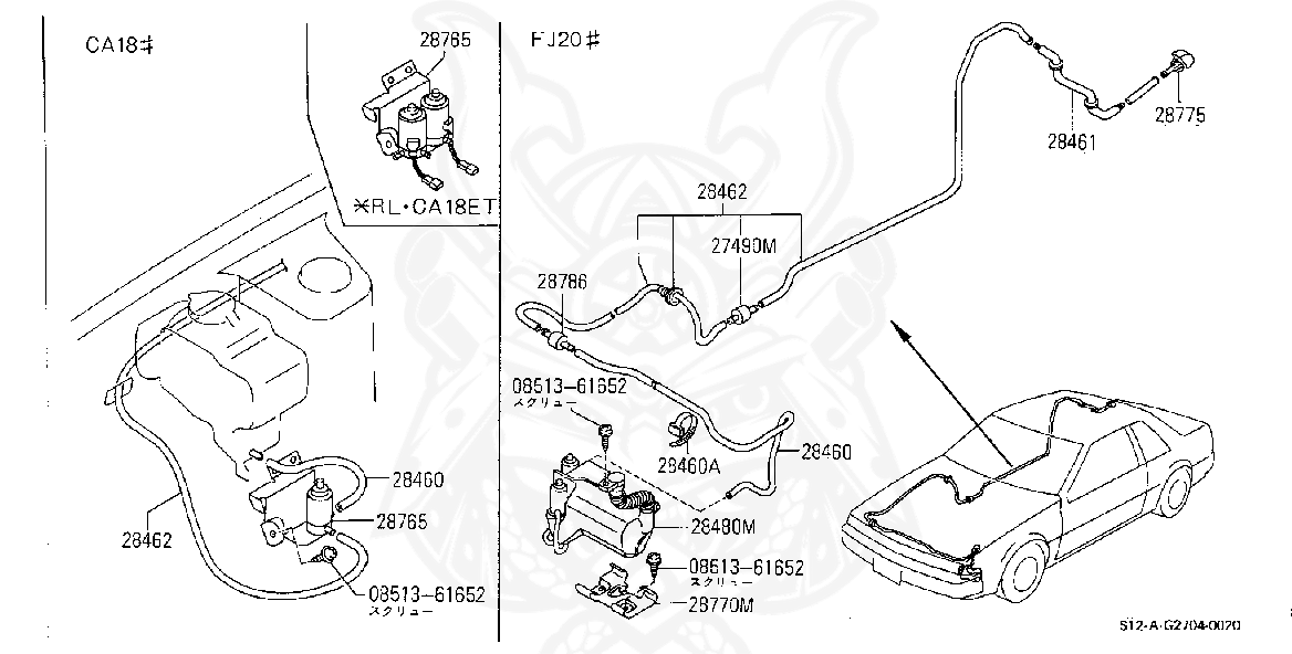 28628-D2700 - Nissan - Valve, Light Cleaner Pump - Nengun Performance