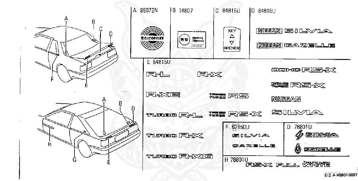 96906-89900 - Nissan - Label, Rear - Nengun Performance