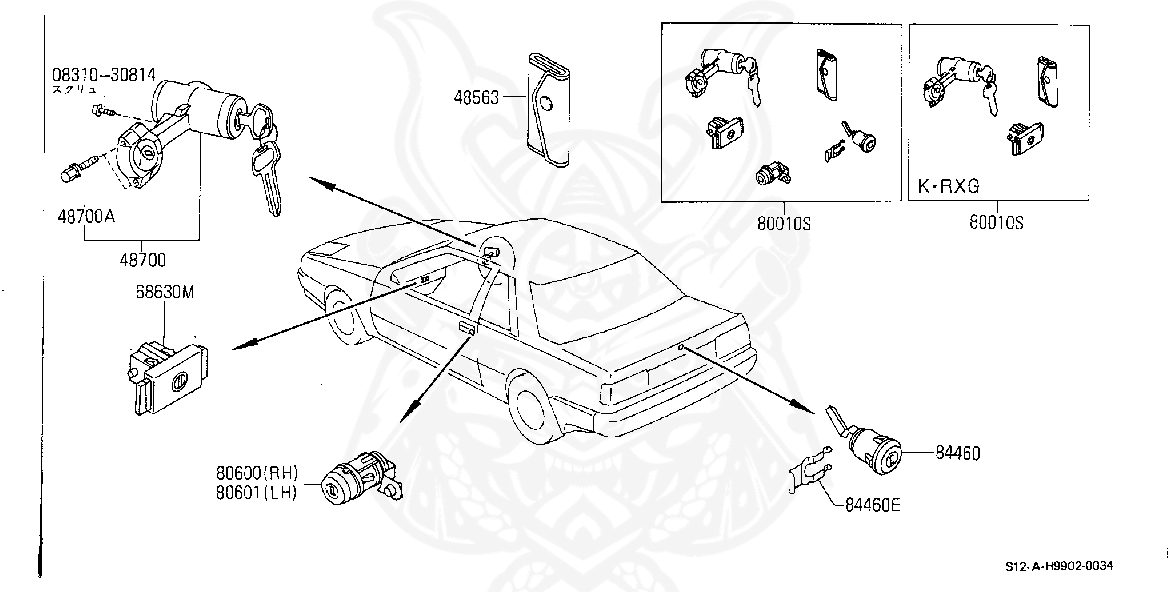 48703-06F00 - Nissan - Screw, Steering Lock - Nengun Performance