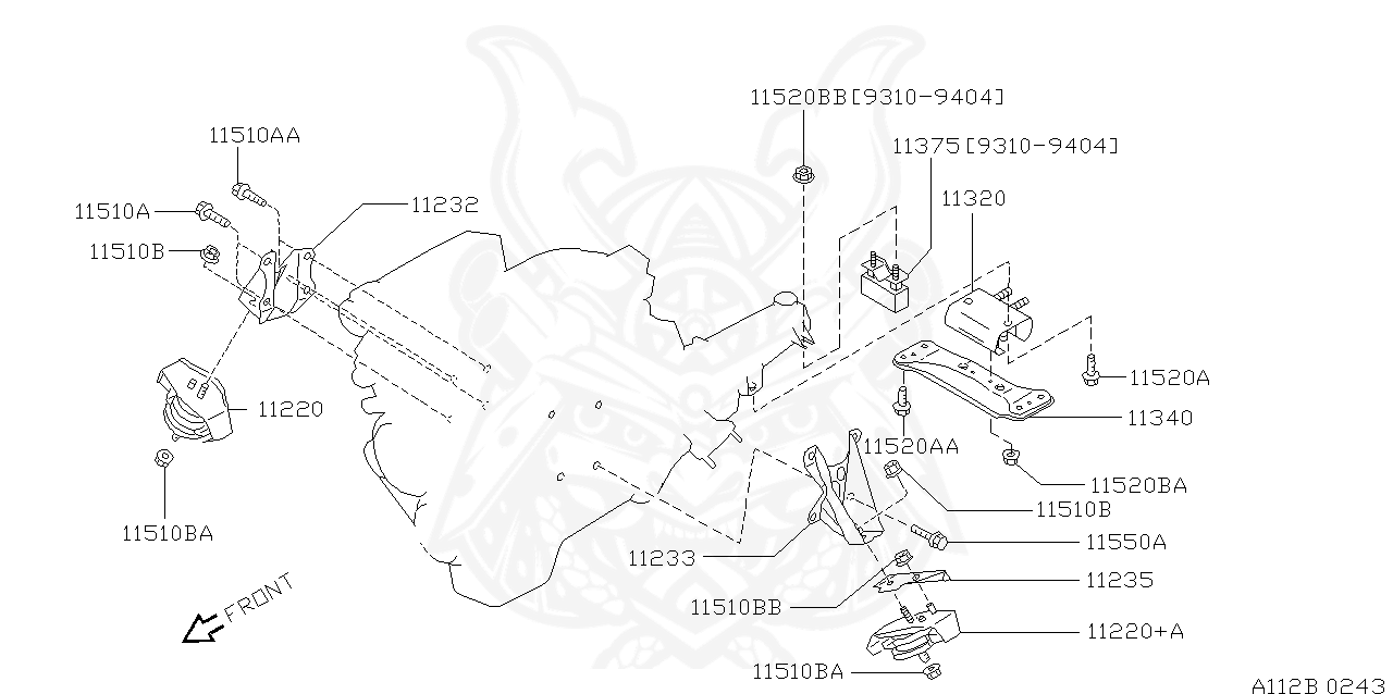 11331-36F00 - Nissan - Engine Mount, Member Assembly - Nengun Performance