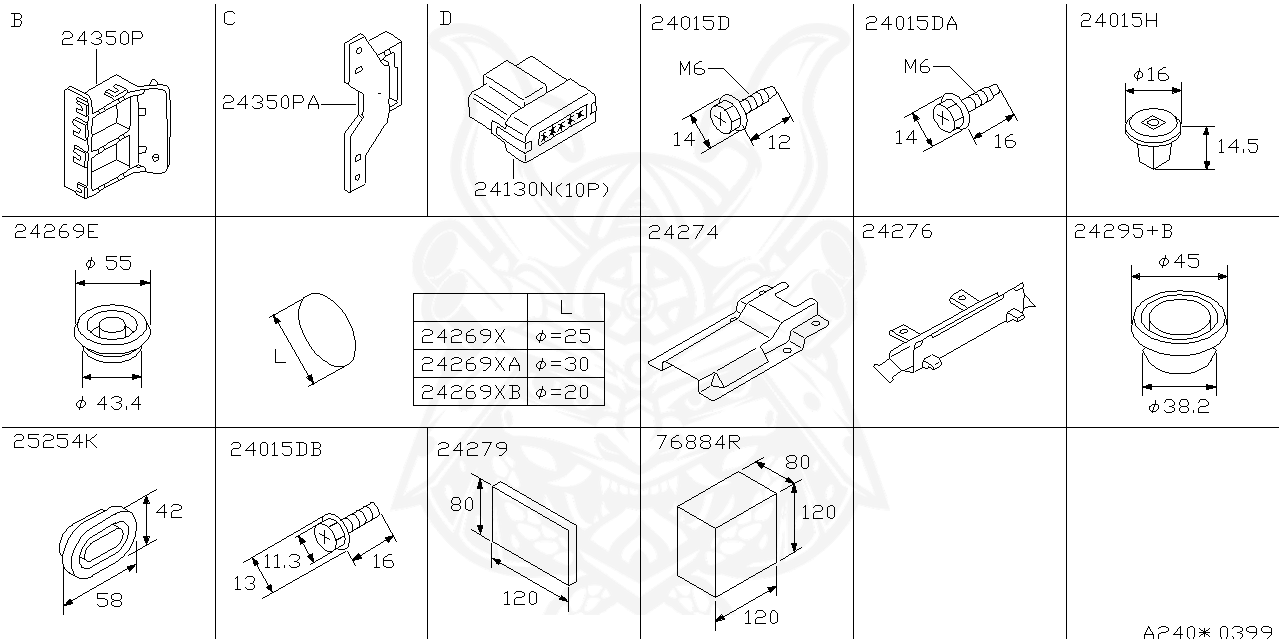 01281-00601 - Nissan - Gromet, Screw - Nengun Performance