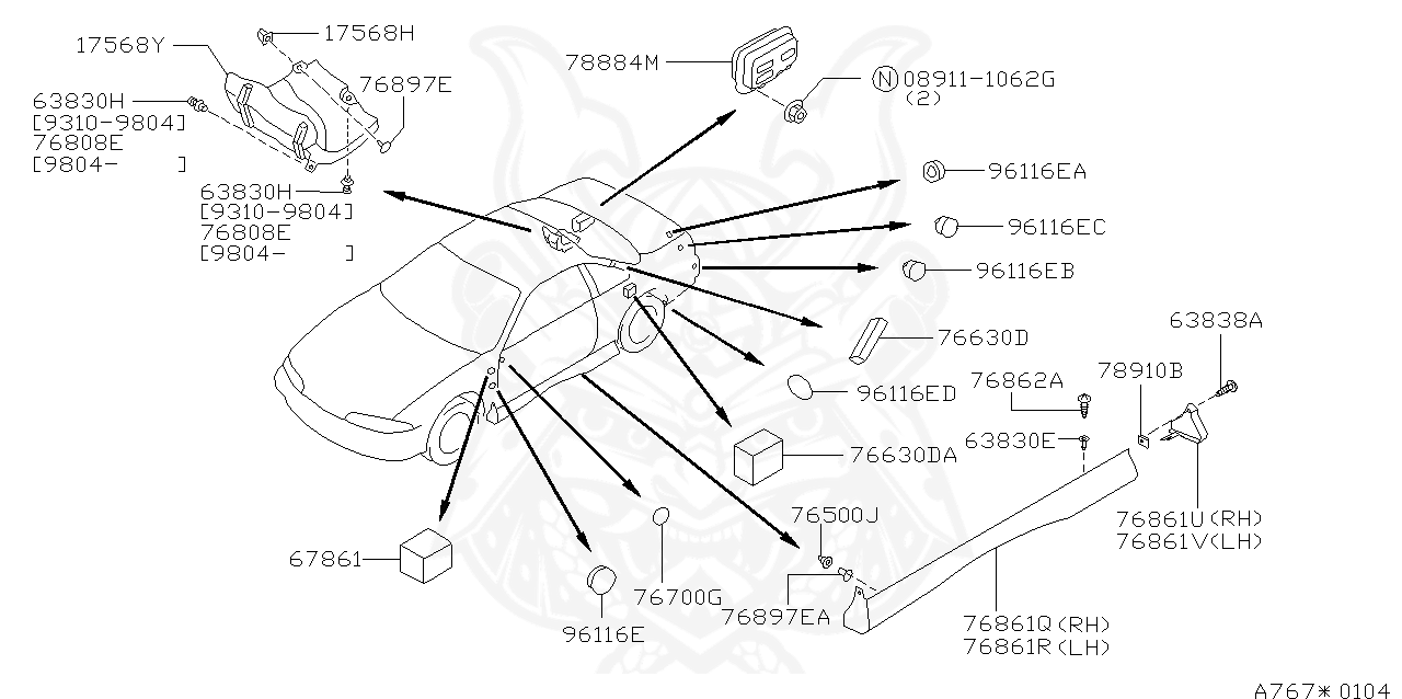 76848-35F00 - Nissan - Grommet - Nengun Performance