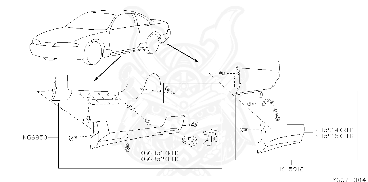 G6850-80F50 - Nissan - Sill Protector Kit - Nengun Performance