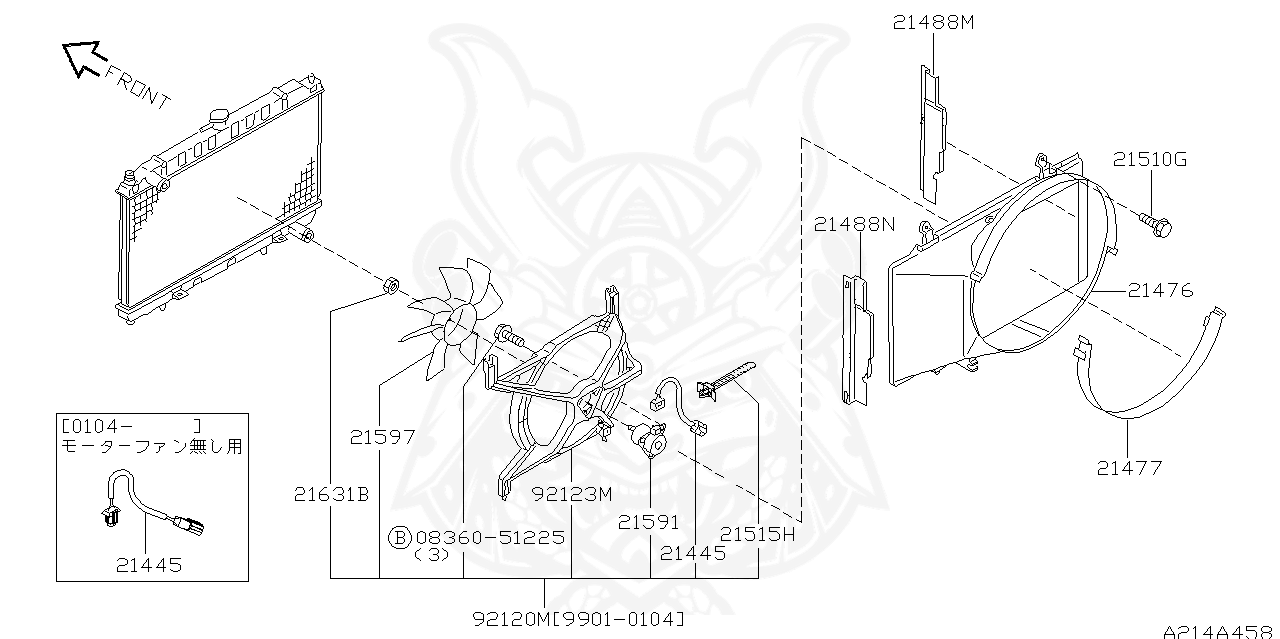 21476-65F10 - Nissan - Shroud, Radiator - Nengun Performance