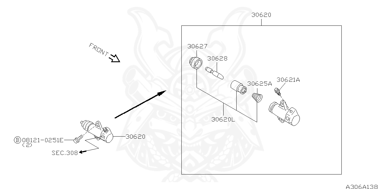 30620-91F05 - Nissan - Cylinder - Assembly, Clutch Operation - Nengun ...