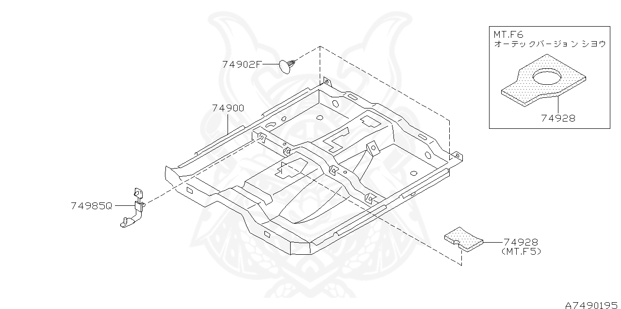 74985-40U00 - Nissan - Bracket, Carpet Front - Nengun Performance