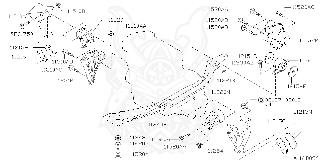 11215-50A00 - Nissan - Rubber Stopper, Engine Mount - Nengun Performance