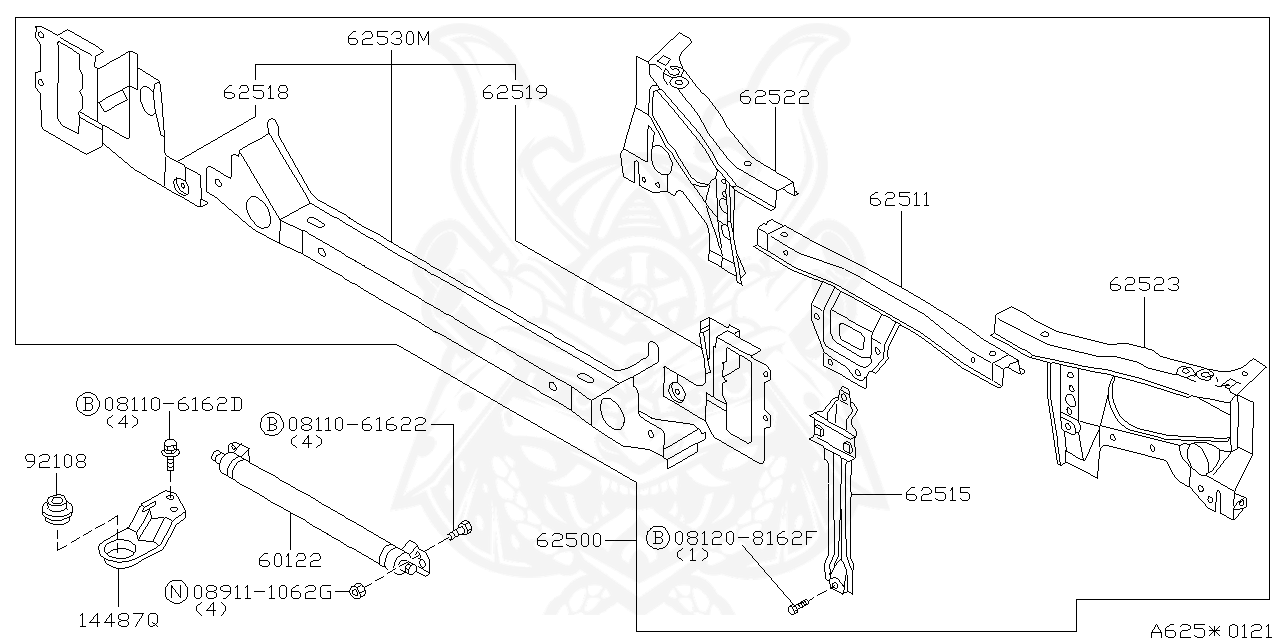 92108-05U00 - Nissan - Mounting, Rubber - Nengun Performance