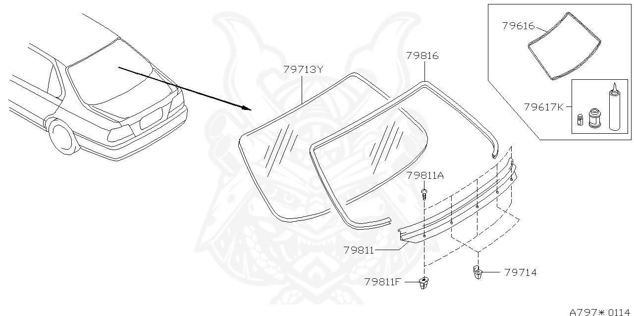 G2891-89925 - Nissan - Sealant Kit, Glass - Nengun Performance