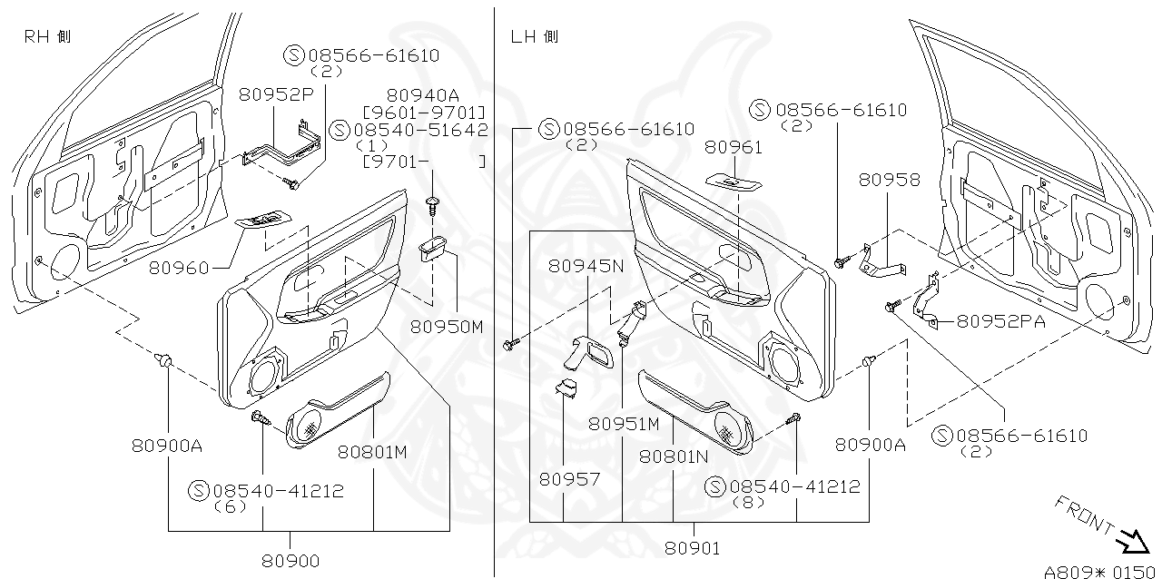 01553-09791 - Nissan - Clip, Trim - Nengun Performance