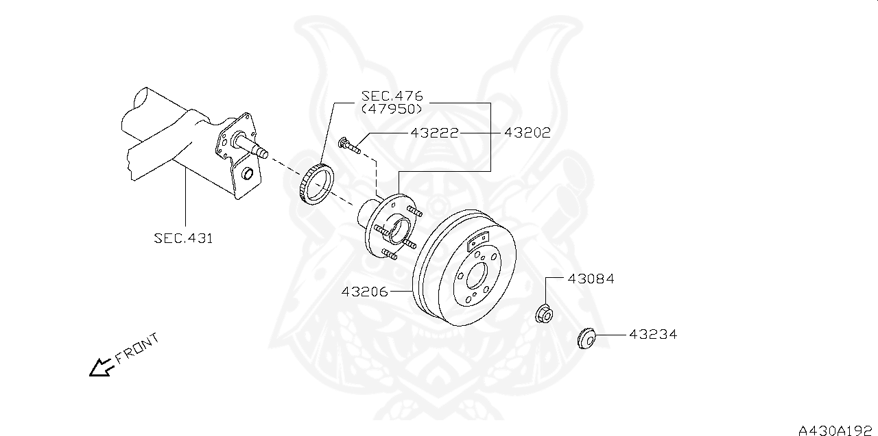 43222-41B00 - Nissan - Bolt, Hub - Nengun Performance