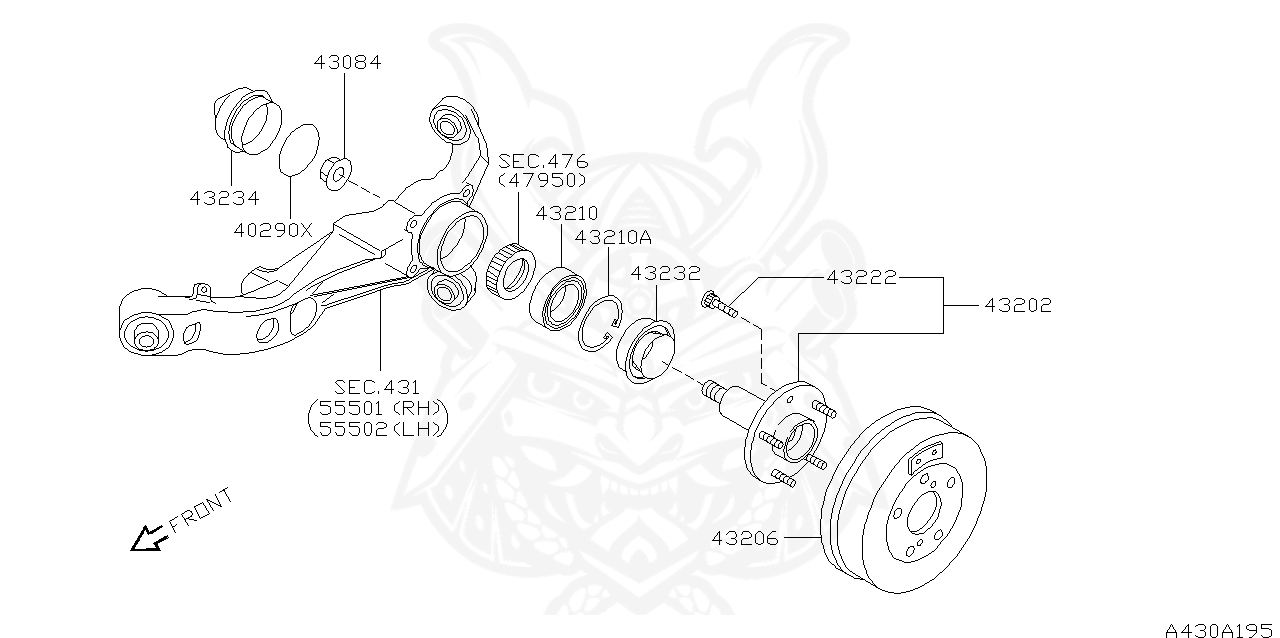 43222-41B00 - Nissan - Bolt, Hub - Nengun Performance
