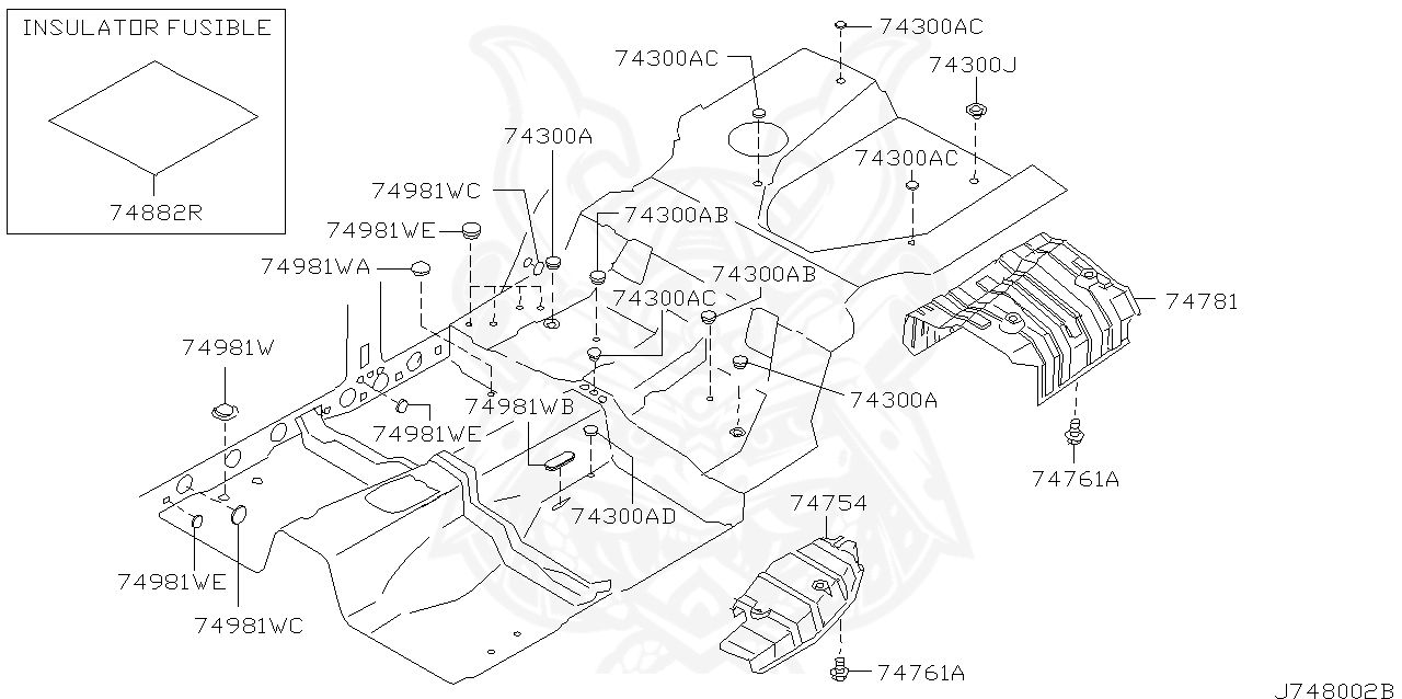 64890-U7400 - Nissan - Drain Hole Cover - Nengun Performance