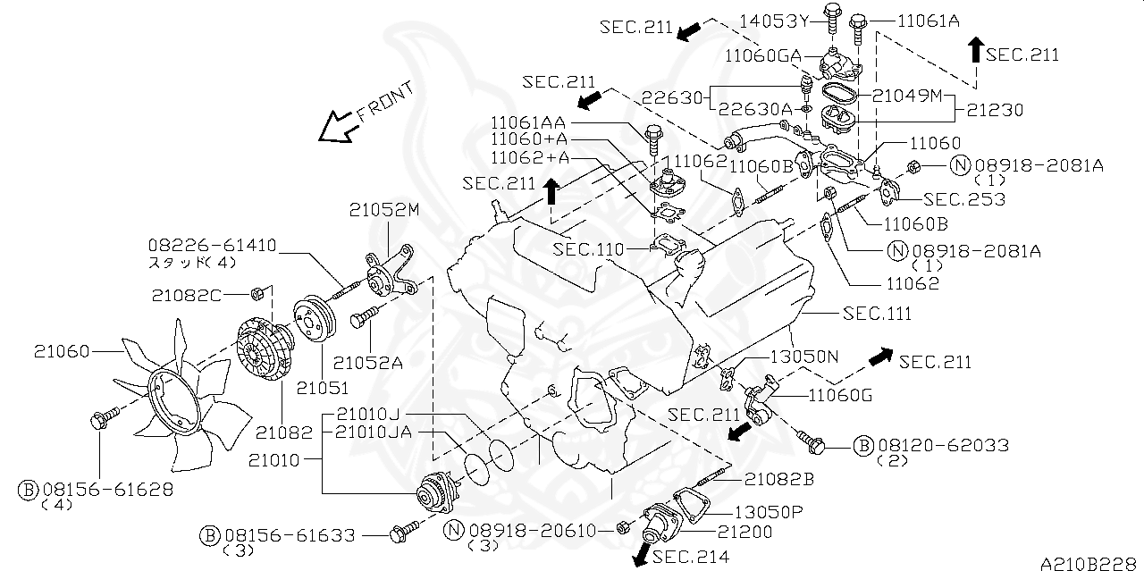 22636-N4200 - Nissan - Gasket, Temperature Sensor - Nengun Performance