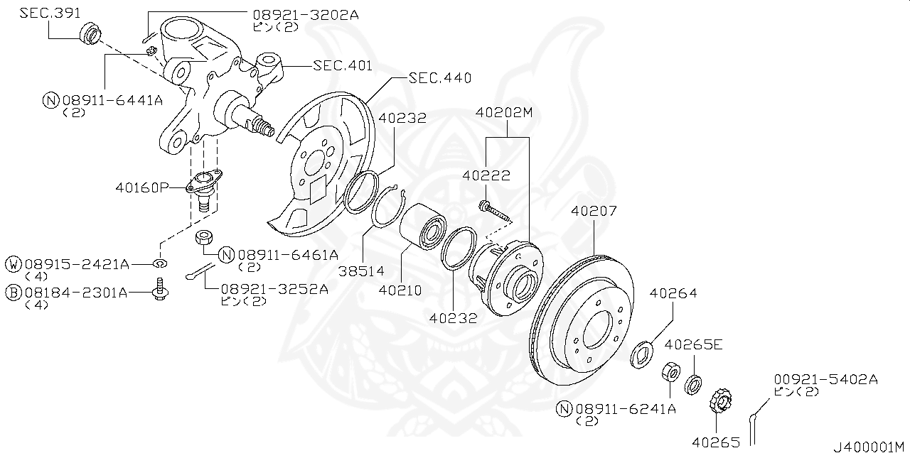 40263-51E00 - Nissan - Cap, Adjusting Lh - Nengun Performance