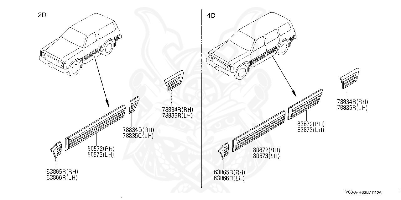 78872-0Y003 - Nissan - Molding, Fender Front Rh - Nengun Performance