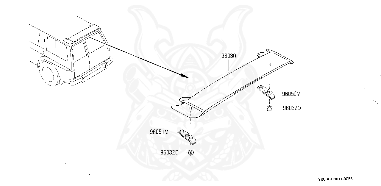 K6030-0Y000 - Nissan - Air Spoiler Assembly, Rear - Nengun Performance