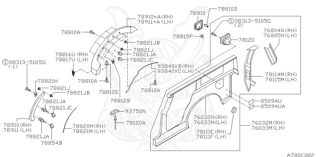 01658-00243 - Nissan - Bumper, Fuel Filler Lid - Nengun Performance