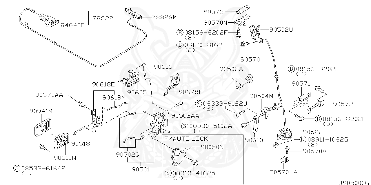 78826-01L01 - Nissan - Lock Assembly, Fuel Filler - Nengun Performance