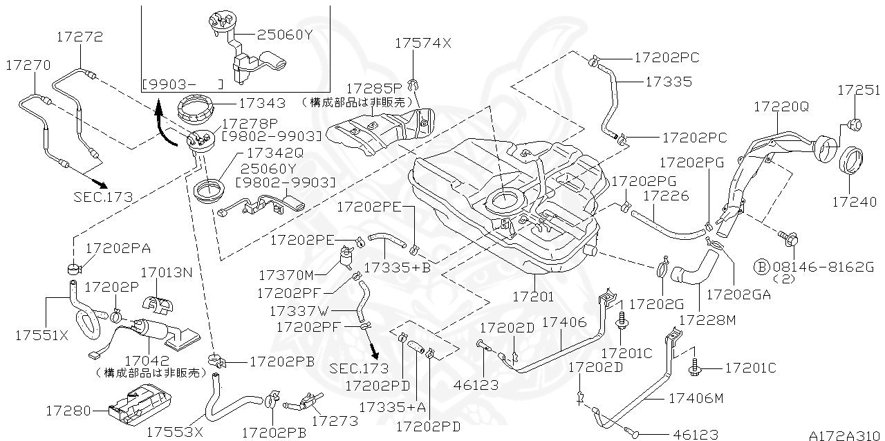 17342-90J00 - Nissan - Padkin, Fuel Gauge - Nengun Performance