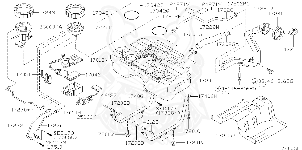 17342-90J00 - Nissan - Padkin, Fuel Gauge - Nengun Performance