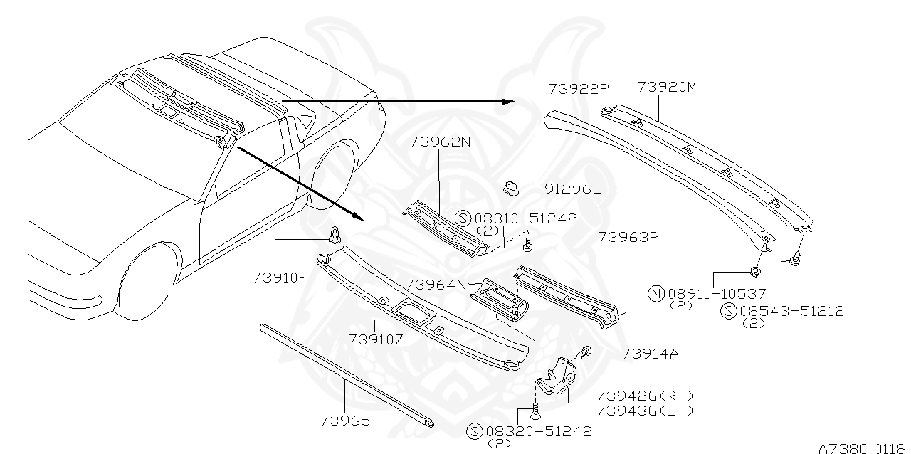 66919-H1001 - Nissan - Fastener - Nengun Performance