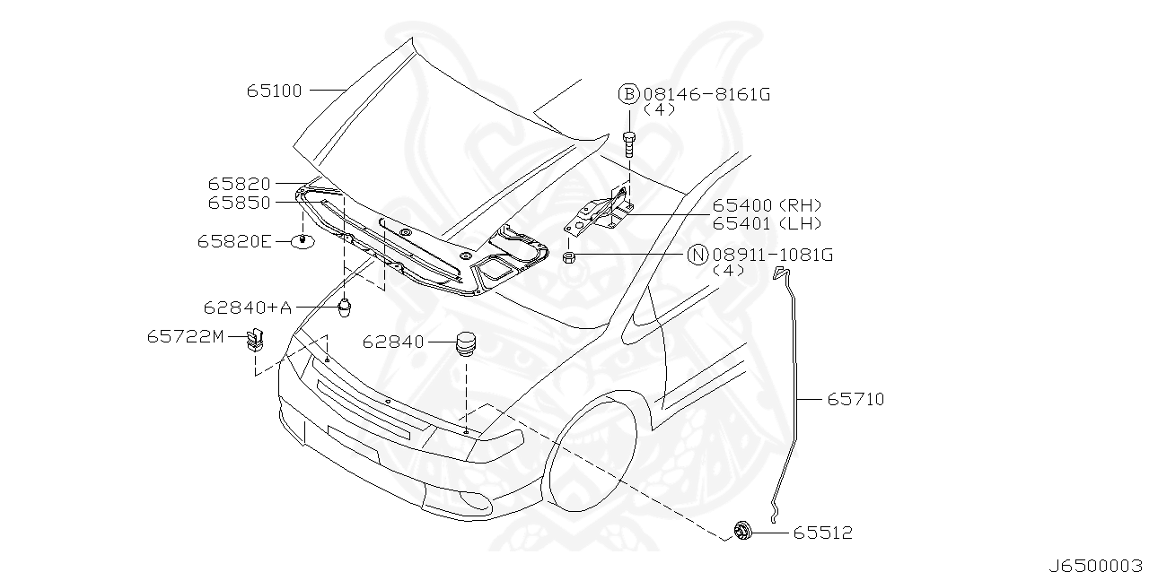 65846-40F00 - Nissan - Clip, Insulator - Nengun Performance