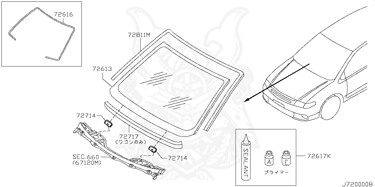G2891-89925 - Nissan - Sealant Kit, Glass - Nengun Performance