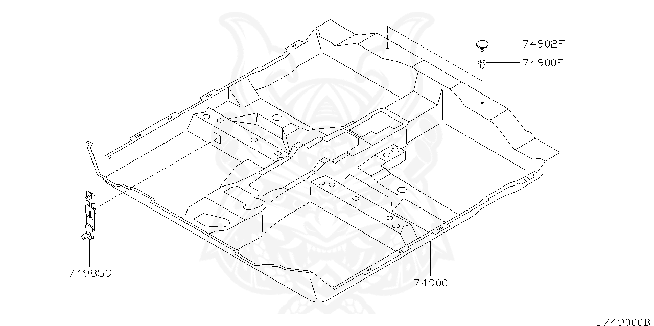 74985-40U00 - Nissan - Bracket, Carpet Front - Nengun Performance