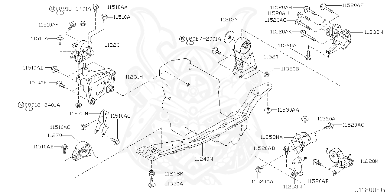 01225-00072 - Nissan - Nut - Nengun Performance