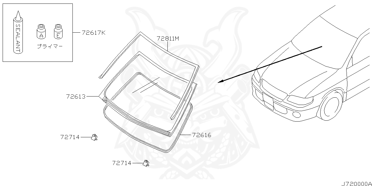 G2891-89925 - Nissan - Sealant Kit, Glass - Nengun Performance