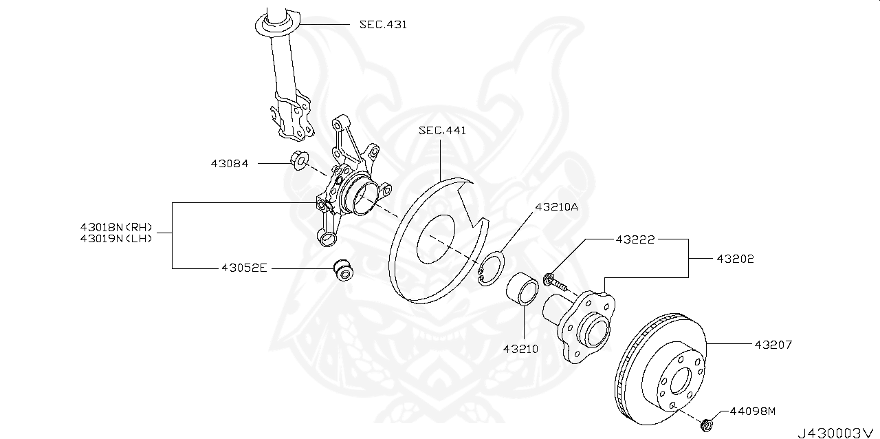 43222-41B00 - Nissan - Bolt, Hub - Nengun Performance