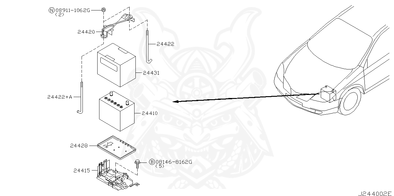 24428-53A00 - Nissan - Battery Tray - Nengun Performance