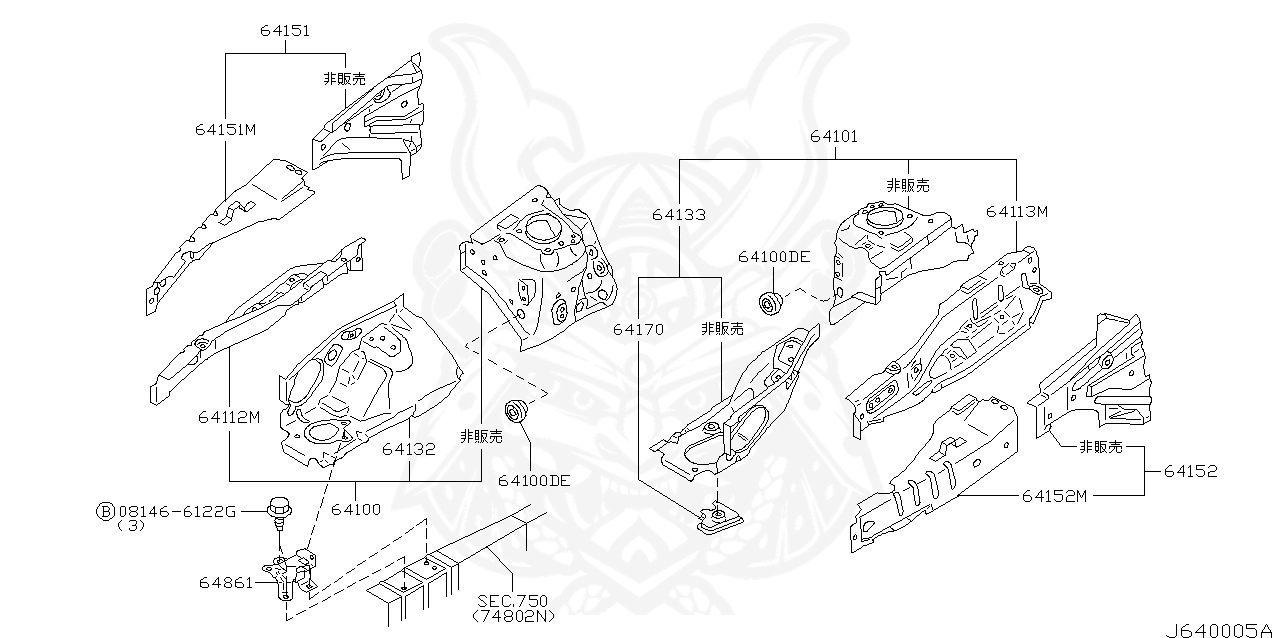 01658-00551 - Nissan - Plug, Front Floor - Nengun Performance