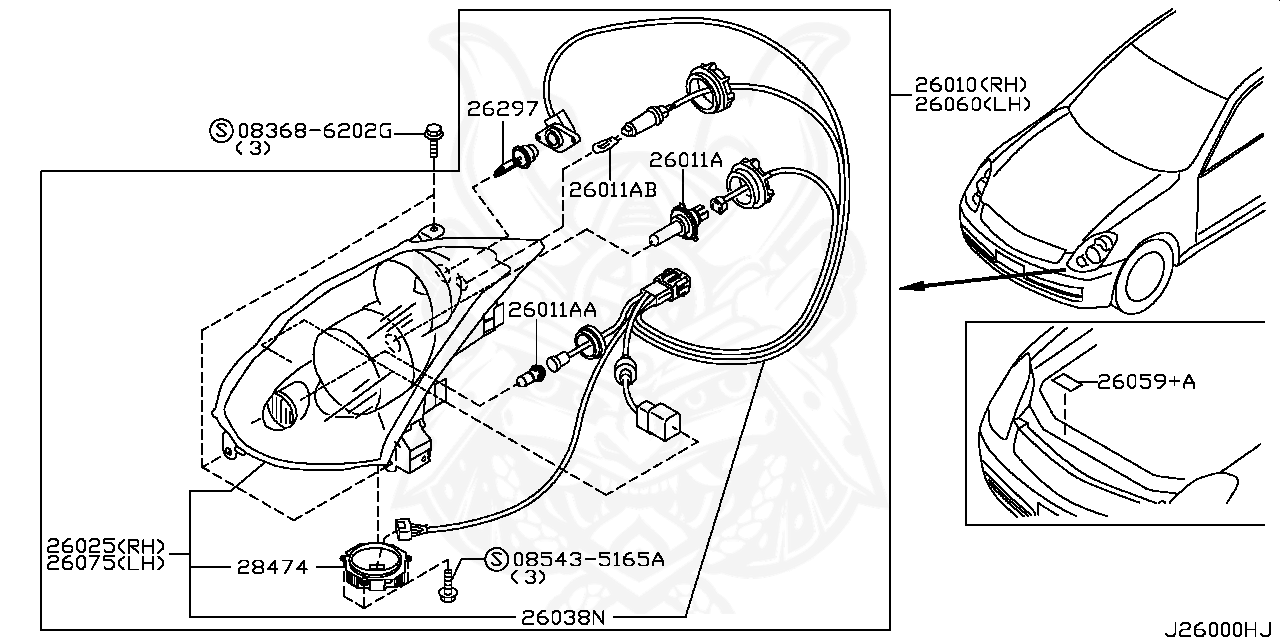 26261-89962 - Nissan - Bulb - Nengun Performance
