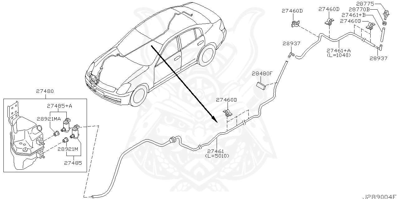 28937-V6000 - Nissan - Plastic Joint, Rear Washer - Nengun Performance