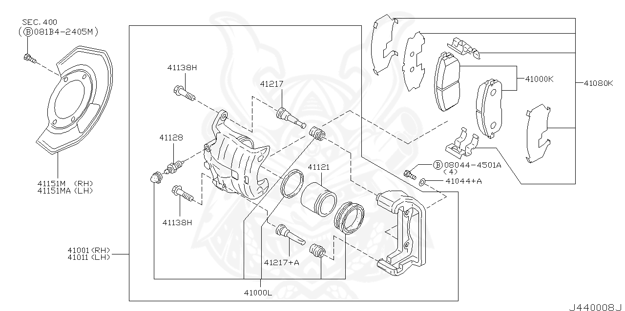 44141-N9500 - Nissan - Bolt, Slide Pin - Nengun Performance